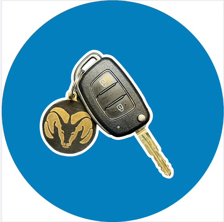 Large Keyring - Dodge RAM Logo | Omega Laser Craft